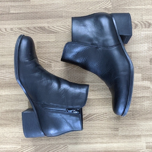 Naturalizer | Shoes | Naturalizer Dawson Black Leather Ankle Boots ...